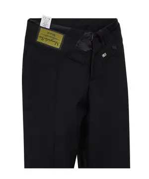 MAISON MARGIELA Wide-leg Trousers With Off-center Waistbelt