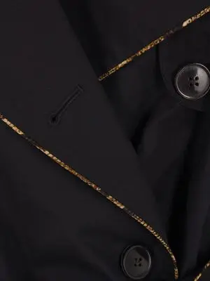 Dries Van Noten Double-breasted Lace-up Long Sleeve Coat