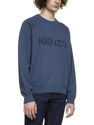 Kenzo Logo Crew Neck Jumper - Blue