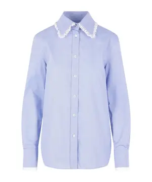 Valentino Garavani Ruffled Trim Long Sleeve Shirt