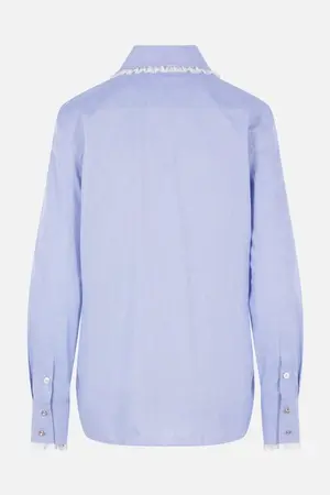 Valentino Garavani Ruffled Trim Long Sleeve Shirt
