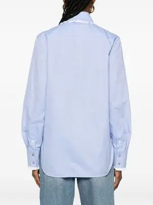 Valentino Garavani Ruffled Trim Long Sleeve Shirt
