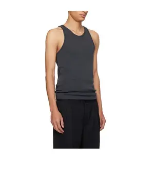 MAISON MARGIELA Sleeveless Crewneck Top - Charcoal