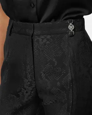 Versace Pattern-printed Creased Trousers
