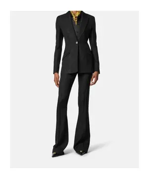 Versace Pattern-printed Creased Trousers