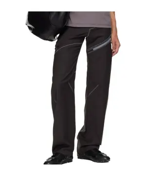 KIKO KOSTADINOV Fosco Zigzag Stitch Straight Leg Trousers