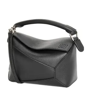 Loewe Mini Puzzle Top Handle Bag - Black
