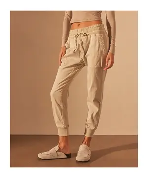 JAMES PERSE Ribbed Cuff Drawstring Trousers