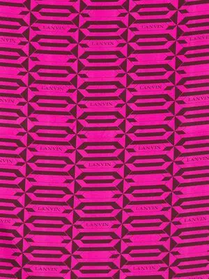 LANVIN Geometric-pattern Silk Scarf - Pink
