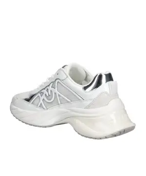 Pinko Logo Detailed Lace-up Sneakers - White