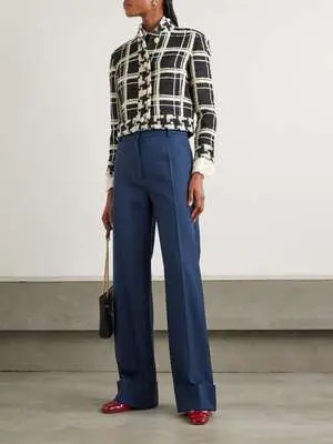 Valentino Garavani Belt-loop Wide-leg Trousers