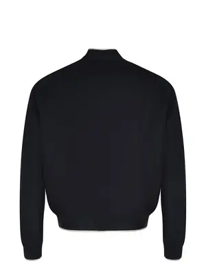 Emporio Armani Ribbed Collar Bomber Jacket