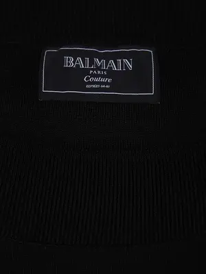 Balmain Long Knit Dress With Double Zipper