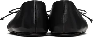 Marsèll Girella Ballet Flats With Ruched Laces - Black