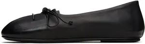 Marsèll Girella Ballet Flats With Ruched Laces - Black