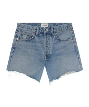AGOLDE Parker Long Distressed Denim Shorts - Community