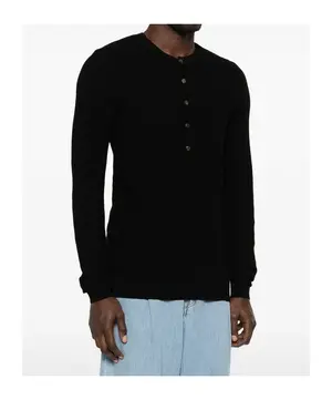 Dries Van Noten Long-sleeved Button-down Knit Sweater