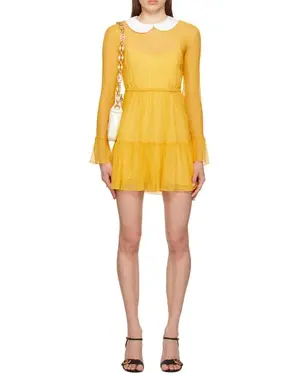 Gucci Ruffled Hem Chiffon Dress