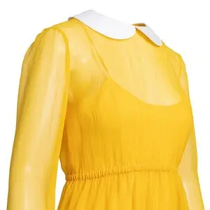 Gucci Ruffled Hem Chiffon Dress