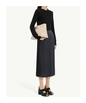 MAISON MARGIELA Zipped Pleated Skirt - Anthracite