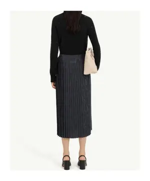 MAISON MARGIELA Zipped Pleated Skirt - Anthracite