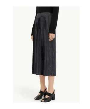 MAISON MARGIELA Zipped Pleated Skirt - Anthracite