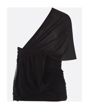 Rick Owens Draped One-shoulder Mini Dress