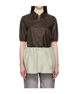AMOMENTO Half-zip Polo Shirt