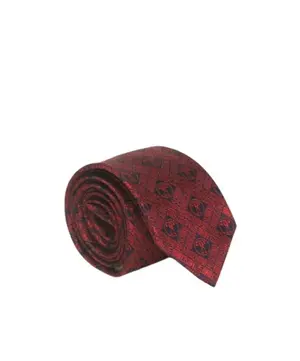 Moschino Patterned Neck Tie - Red