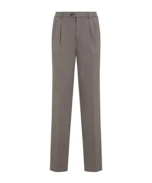 Brunello Cucinelli Garment-dyed Comfort Gabardine Leisure Fit Trousers - No