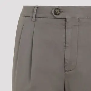 Brunello Cucinelli Garment-dyed Comfort Gabardine Leisure Fit Trousers - No