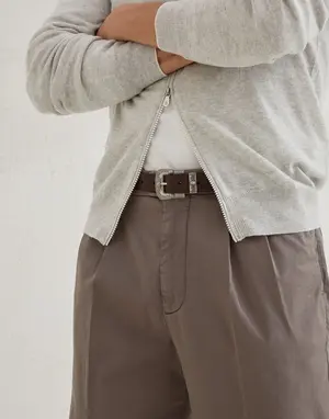 Brunello Cucinelli Garment-dyed Comfort Gabardine Leisure Fit Trousers - No
