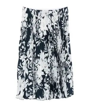 N.21 N21 Pleated Floral-Print Midi Skirt