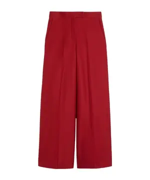 Max Mara High-waisted Tailored Trousers - Red