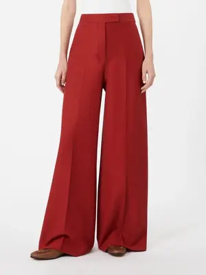 Max Mara High-waisted Tailored Trousers - Red