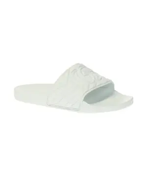 Gucci Matelassé Rubber Pool Slides - White