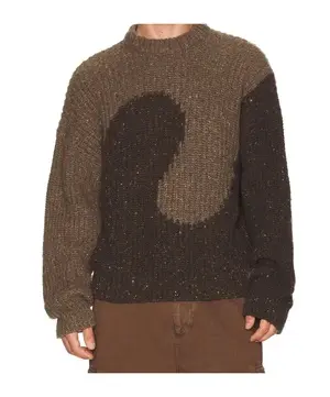 ERL Bicolor Motif Crewneck Knitwear