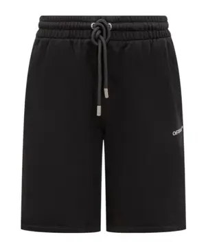 Off-White Logo Detailed Drawstring Shorts - Black