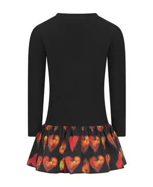 Versace Long Sleeve Dress With Heart Print
