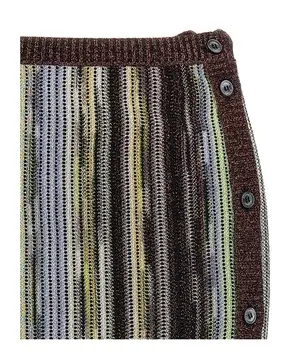 Missoni Striped Side Buttoned Mini Skirt