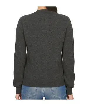 Comme Des Garçons Long Sleeve Knitwear With Embroidered Heart - Grey