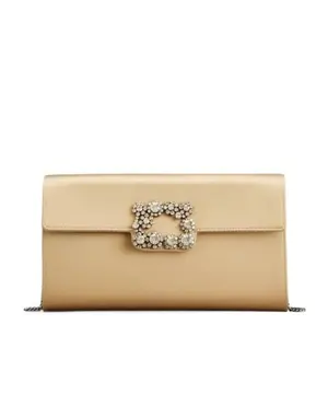 ROGER VIVIER Embellished Satin Clutch Bag