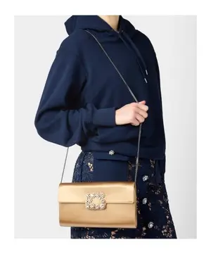 ROGER VIVIER Embellished Satin Clutch Bag