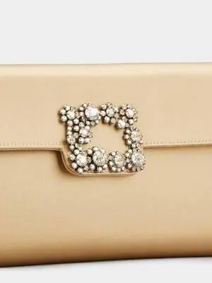ROGER VIVIER Embellished Satin Clutch Bag