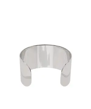 MAISON MARGIELA Engraved Logo Cuff Bracelet - Polished Silver