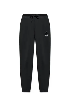 Moncler Logo Patch Drawstring Pants - Black