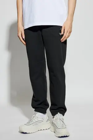 Moncler Logo Patch Drawstring Pants - Black