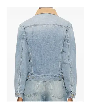 RÓHE Patchwork Denim Jacket With Classic Collar - Gray