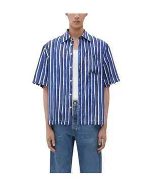 Bottega Veneta Stripe Printed Shirt - Blue