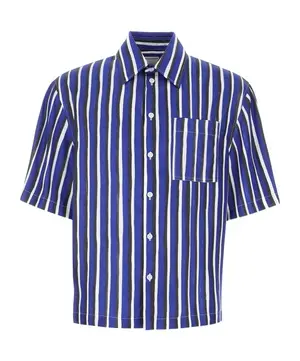 Bottega Veneta Stripe Printed Shirt - Blue